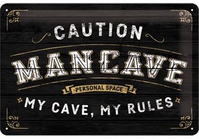 Postershop Plechová cedule: Man Cave - 30x20 cm