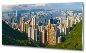 Wallmuralia Foto obraz sklo tvrzené Hongkong  panorama 100x50