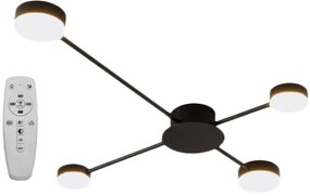 Toolight LED čtyřramenná stropní lampa APP519-4C černá