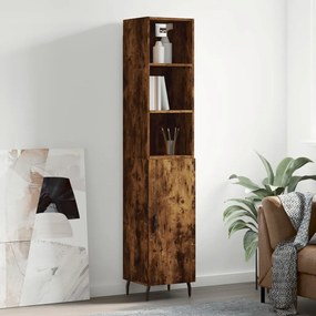 vidaXL Skříň highboard 34,5 x 34 x 180 cm kompozitní dřevo [3189653] Barva: kouřový dub