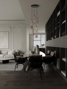 Designový lustr Sano 5 Smoky