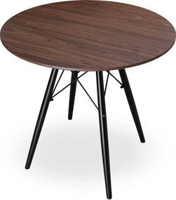 Jídelní stůl PARIS BLACK 80 cm - jasan/černý