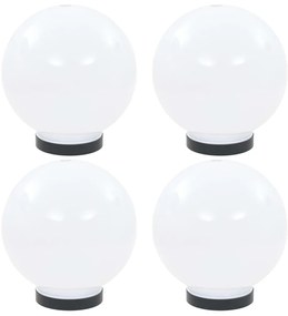 vidaXL Marketos Kulovité LED lampy 4 ks koule 20 cm PMMA
