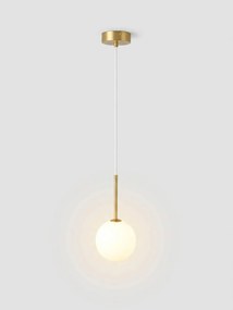 Sinsay - Závěsná lampa se zlatými detaily a kulatým stínidlem - zlatá