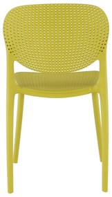Plastová židle FEDRA stohovatelná Tempo Kondela Žlutá