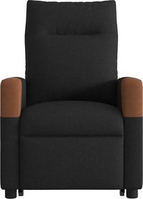Zvedací masážní polohovací křeslo černé textil 3324016