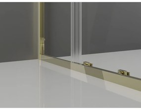 Mexen Exo, posuvný sprchový kout 160 x 70 cm, čiré sklo, zlatá, 8151-160-070-50-00