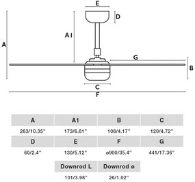FARO 33821-1TW - LED Stmív. ventilátor MINI PUNT S LED/10W 2700/4000/6000K + DO