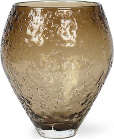 Váza Crushed Glass 17,7 x 20 cm hnědá