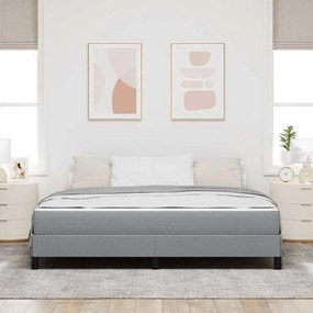Postel s boxspringem Světle šedá 180 x 200 cm textil 3398507