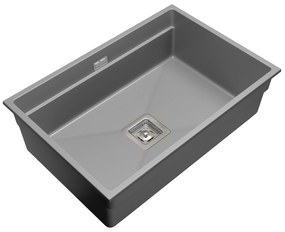 Gamma Decor 7050, 1-komorový granitový dřez 700x470x220 mm, šedá, GMA-ZLE000103