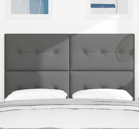 Výškově nastavitelné čelo postele Tmavě šedá 144 cm textil 3337822