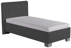 Čalouněná postel Grace 90x200 šedá koženka - BLANAŘ