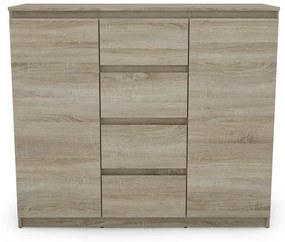 Široká komoda se 4 zásuvkami Carlos, dub sonoma, 120 cm
