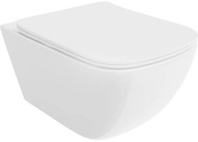 Mexen Timo WC mísa Rimless Tornado s pomalou sedátkem slim, duroplast, bílý lesk - 30650200T