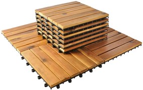 Malatec Dřevěné dlaždice hnědé 30x30cm - 10 ks, 5100
