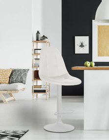 Barová židle Elmore umělá kůže W – bílá