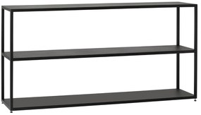 OnaDnes -20% Nordic Design Černý kovový regál Hypper 150x75 cm