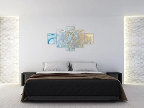 Obraz - Modrý mramor (125x70 cm)