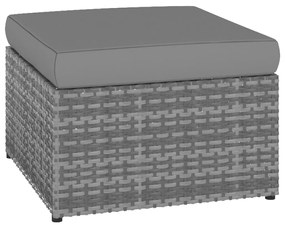 vidaXL Marketos Zahradní křeslo se stoličkou polyratan antracitové