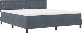 Postel s boxspringem s matrací Tmavě šedá 180 x 200 cm samet 3339123
