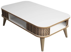 Designový konferenční stolek Baina 105 cm bílý