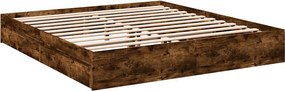 Rám postele se zásuvkami kouřový dub 200 x 200 cm kompozit 3280633