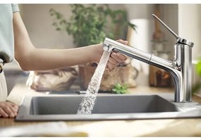 Hansgrohe Zesis M33 Dřezová baterie s vytažitelnou sprchou, 2jet, chrom 74820000