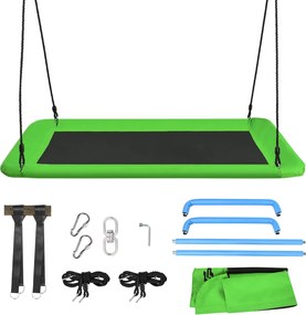 Costway Houpačka na strom hnízdo houpačka 100-180 cm nastavitelné lano vnitřní