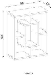 Odkládací stolek OVIS 64x51 cm bílá