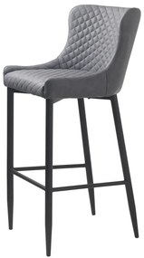 Designová barová židle Hallie šedá