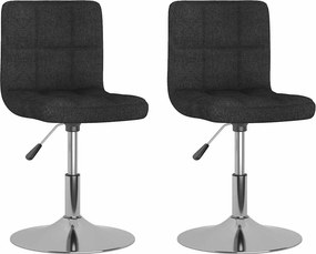 Otočné jídelní židle 2 ks černé textil 334215