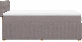 Box spring postel s matrací taupe 80x200 cm textil 3289594