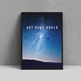 Pixada Set High Goals - motivační obraz Velikost: B2 - 50x70 cm, Volba rámu: plakát bez rámu