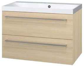 Mereo Mereo, Bino, koupelnová skříňka s umyvadlem z litého mramoru 81 cm, CN631M