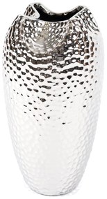 Keramická váza Silver dots stříbrná, 29 cm