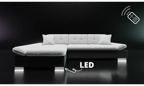 Rohová sedačka Laviva LED, Potah: ekokůže Soft 017 + Uttario Velvet 2967 + Uttario Velvet 2959, Strana: levá