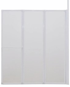 Sprchová a vanová zástěna tvar L 70x120x137cm 4 panely skládací,  140787