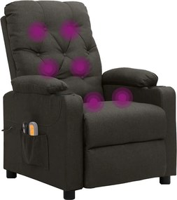 Elektrické masážní křeslo taupe textil 3098859