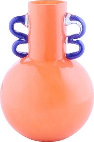 SLING Váza 21 cm - oranžová/modrá