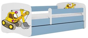 Kocot Kids Dětská postel BAGR modrá Velikost postele: 140x70, Matrace: Bez matrace, Šuplík: Bez šuplíku