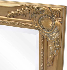 Nástěnné zrcadlo barokní styl 100 x 50 cm zlaté 243680