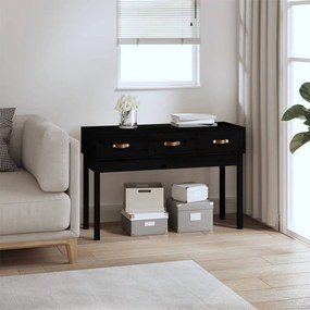 Konzolový stolek černý 110x40x75 cm masivní borové dřevo