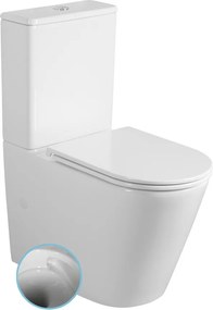 Sapho Sapho, DARIO RIMLESS WC kombi mísa s nádržkou, spodní/zadní odpad, bílá, PC106V