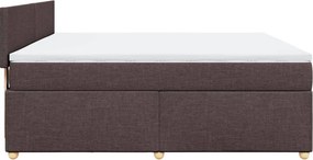 Box spring postel s matrací tmavě hnědá 180x200 cm textil 3286755
