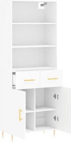 Skříň highboard bílá 69,5 x 34 x 180 cm kompozitní dřevo 3200505