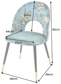 Invicta Jídelní židle BOUTIQUE modrá 41702