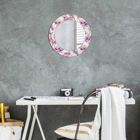 Kulaté dekorativní zrcadlo na zeď Pivoňky květin fi 50 cm