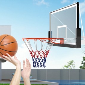Costway Ø45 cm Standardní basketbalový koš se sítí Mini basketbalový koš