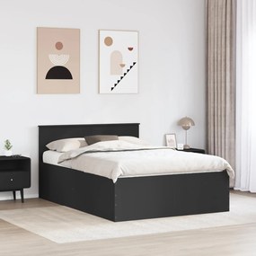 Rám postele s čelo Černá 150 x 200 cm Kompozitní dřevo 3408565